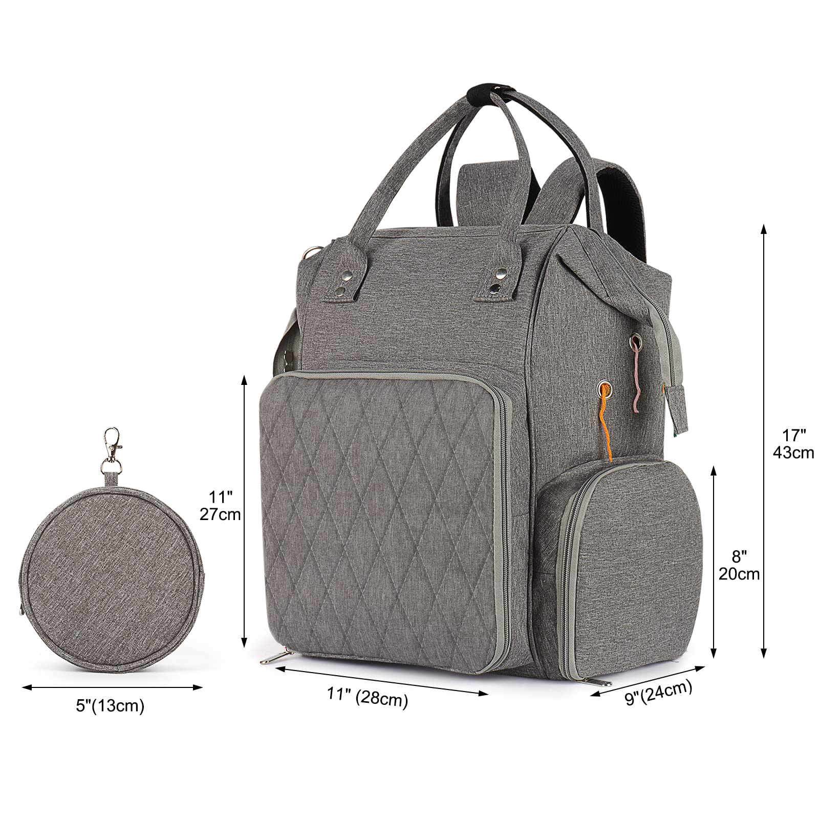 Aeelike Yarn Storage Crochet Bag Backpack, Knitting Project Bag with Grommets, Yarn Organizer with Removable Inner Dividers, Portable Knitting Bag for Yarn Skeins Knitting & Crochet Supplies