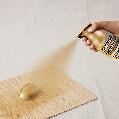 Rust-Oleum 342918 Universal All Surface Aged Metallic Spray Paint, 11 oz, Vintage Gold