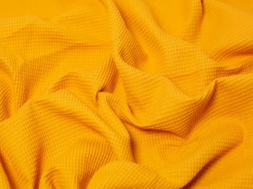 Mini Cotton Waffle Fabric Ochre - per Yard