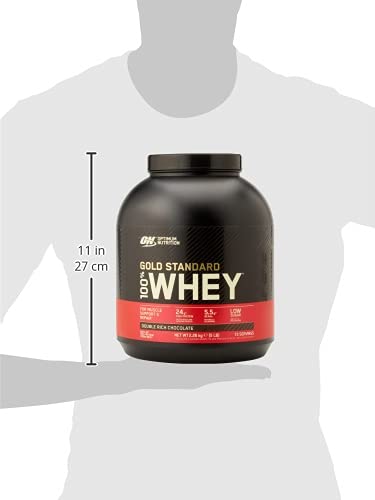 Optimum Nutrition Gold Standard 100% Whey Protein Powder, Double Rich Chocolate, 5 Pound (Packaging May Vary)