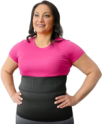Wide Abdominal Binder Belly Wrap ā Plus Size Postpartum Tummy Tuck Belt Provides Slimming Bariatric Stomach Compression or to Help Hernia or Post Surgery Healing & Support (XXL 3XL Stomach 47ā to 70ā