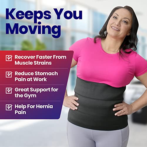 Wide Abdominal Binder Belly Wrap β Plus Size Postpartum Tummy Tuck Belt Provides Slimming Bariatric Stomach Compression or to Help Hernia or Post Surgery Healing & Support (XXL 3XL Stomach 47β to 70β