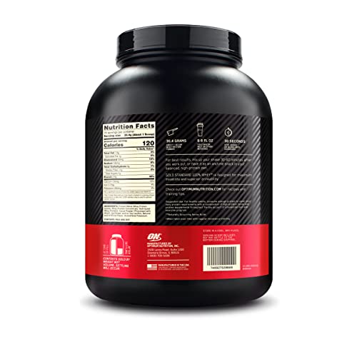 Optimum Nutrition Gold Standard 100% Whey Protein Powder, Double Rich Chocolate, 5 Pound (Packaging May Vary)