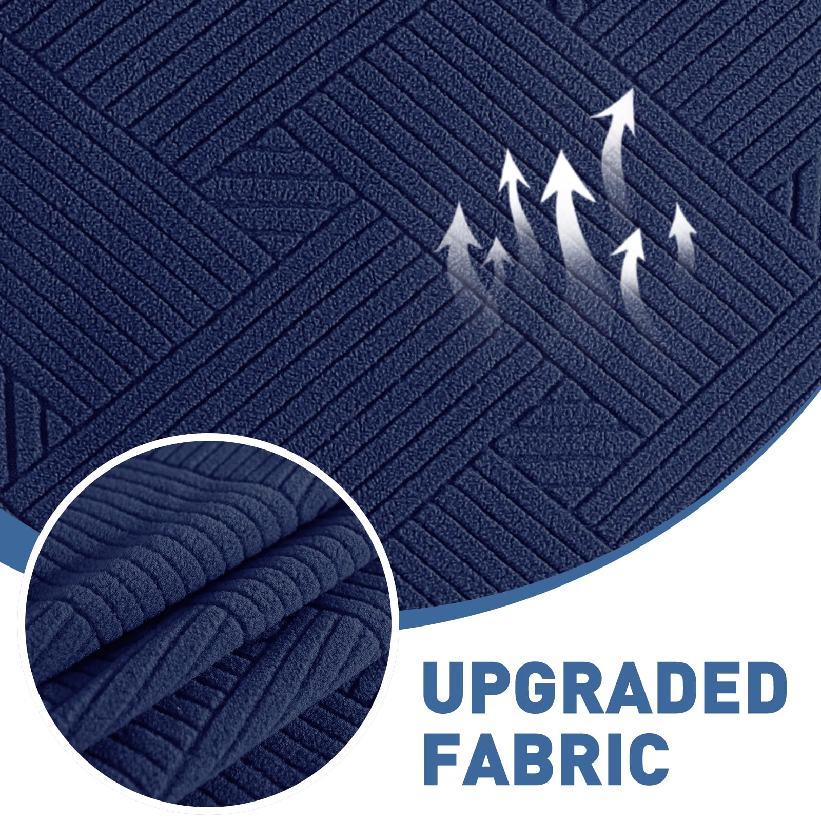 JIVINER Oversized Sofa Slipcover, Stretch 1 Piece Large Couch Covers for 3 Cushion Couch Jacquard Washable Sofa Covers with Elastic Bottom Pet Friendly Slipcovers (XL Sofa, Navy Blue)
