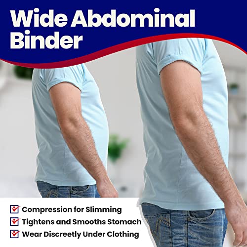 Wide Abdominal Binder Belly Wrap β Plus Size Postpartum Tummy Tuck Belt Provides Slimming Bariatric Stomach Compression or to Help Hernia or Post Surgery Healing & Support (XXL 3XL Stomach 47β to 70β