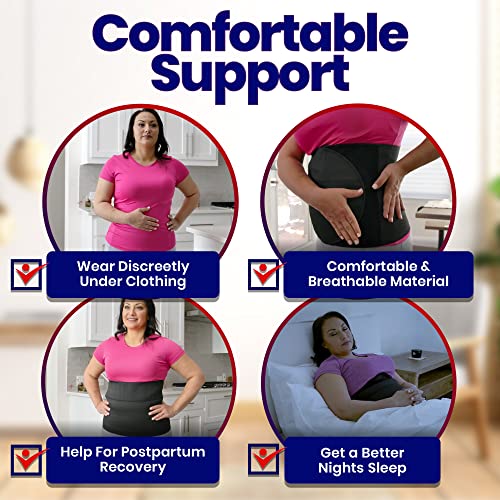 Wide Abdominal Binder Belly Wrap β Plus Size Postpartum Tummy Tuck Belt Provides Slimming Bariatric Stomach Compression or to Help Hernia or Post Surgery Healing & Support (XXL 3XL Stomach 47β to 70β