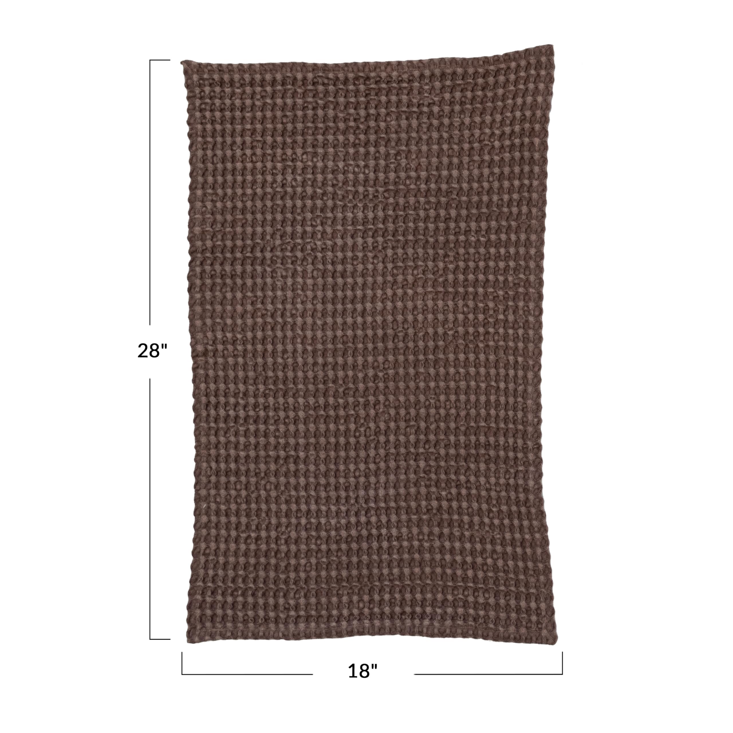 Bloomingville Cotton Waffle Weave, Brown Tea Towel, Purple