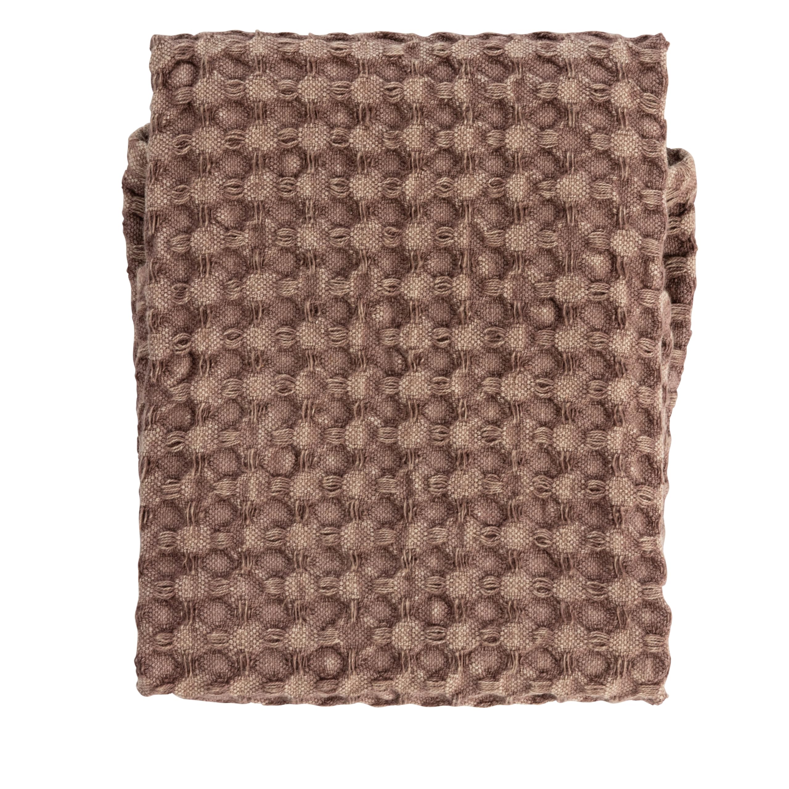 Bloomingville Cotton Waffle Weave, Brown Tea Towel, Purple