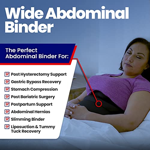 Wide Abdominal Binder Belly Wrap β Plus Size Postpartum Tummy Tuck Belt Provides Slimming Bariatric Stomach Compression or to Help Hernia or Post Surgery Healing & Support (XXL 3XL Stomach 47β to 70β