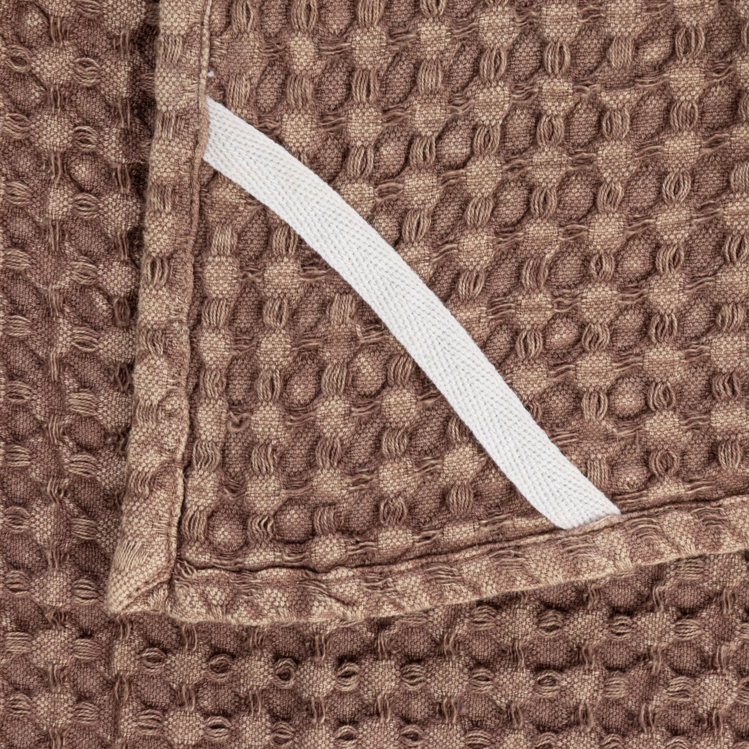 Bloomingville Cotton Waffle Weave, Brown Tea Towel, Purple