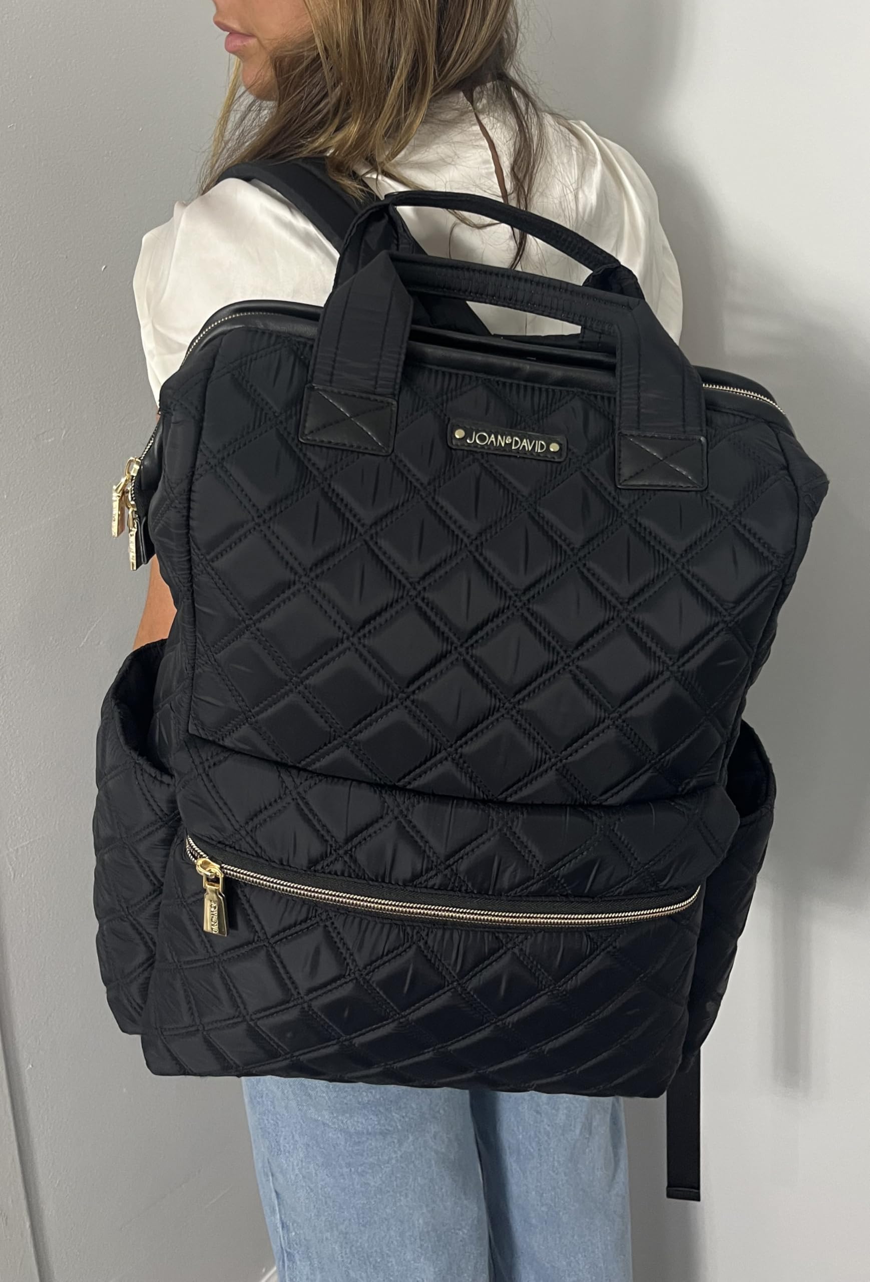 JOAN & DAVID DIAMOND QUILTED FRAME BACKPACK