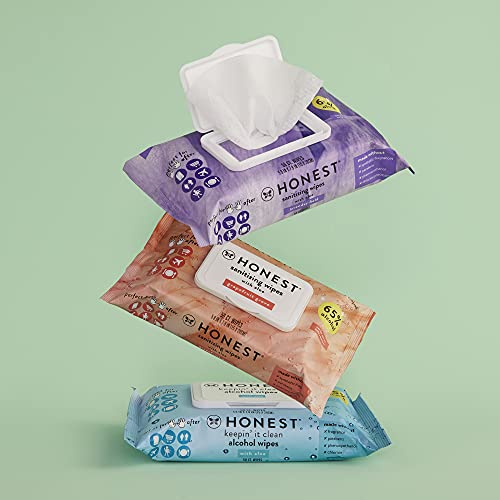 The Honest Company Sanitizing Alcohol Wipes, Lavender, 50 Count (Pack of 3)