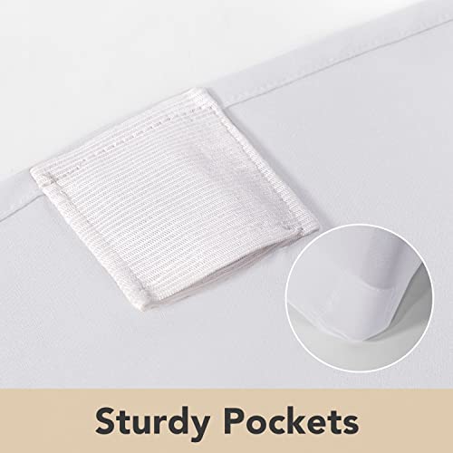 Obstal 10Pcs White Chair Covers for Party Folding Chair - Universal Fitted Chair Slipcovers Protector for Wedding, Banquet, Holiday, Celebration (White, 10 Packs)