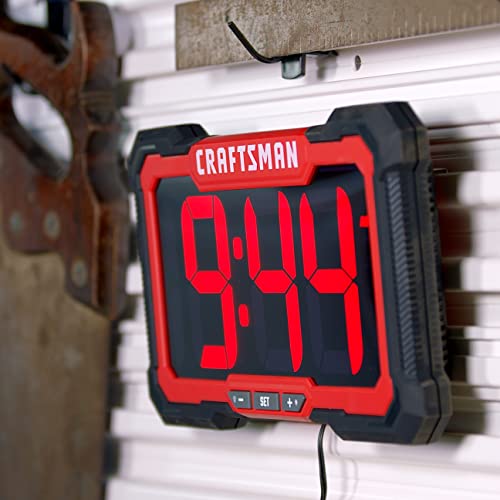 Craftsman 11” LED Digital Clock with VERSATRACK™ Compatibility