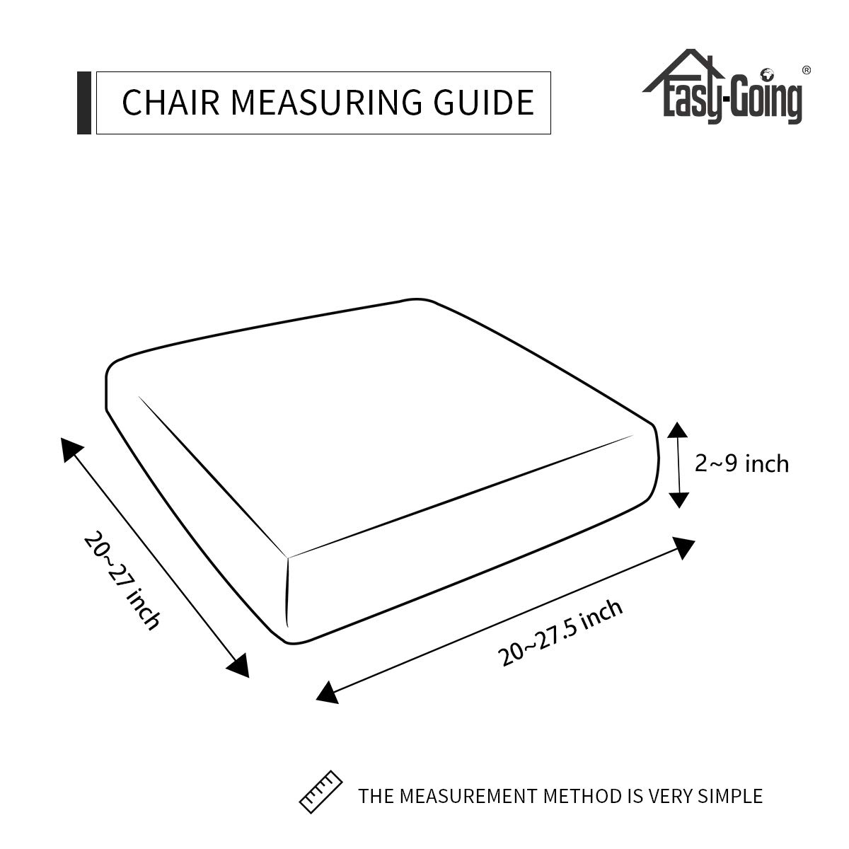 Easy-Going Stretch Chair Cushion Cover Sofa Cushion Furniture Protector Sofa Seat Sofa Slipcover Sofa Cover Soft Flexibility with Elastic Bottom(Chair Cushion, Chocolate)