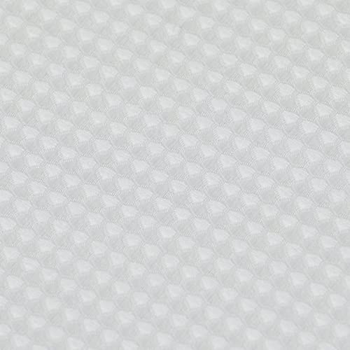 GlowSol Cream Valance for Kitchen Waffle Fabric Curtain Water Resistant Valance for Bathroom Short Cafe Valance, Cream, 60W×15L