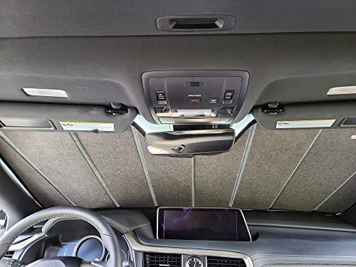 AutoTech Park Foldable Sunshade Compatible with 2017-2023 Chrysler Pacifica Mini Van, Custom-fit Windshield Sun Shade