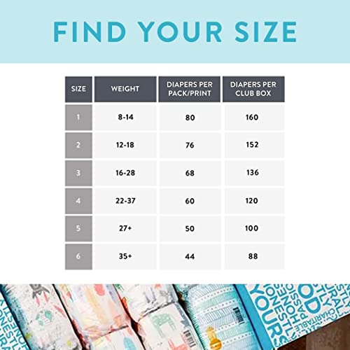 The Honest Company Clean Conscious Diapers | Plant-Based, Sustainable | Rainbow Stripes + Flower Power | Super Club Box, Size 3 (16-28 lbs), 136 Count