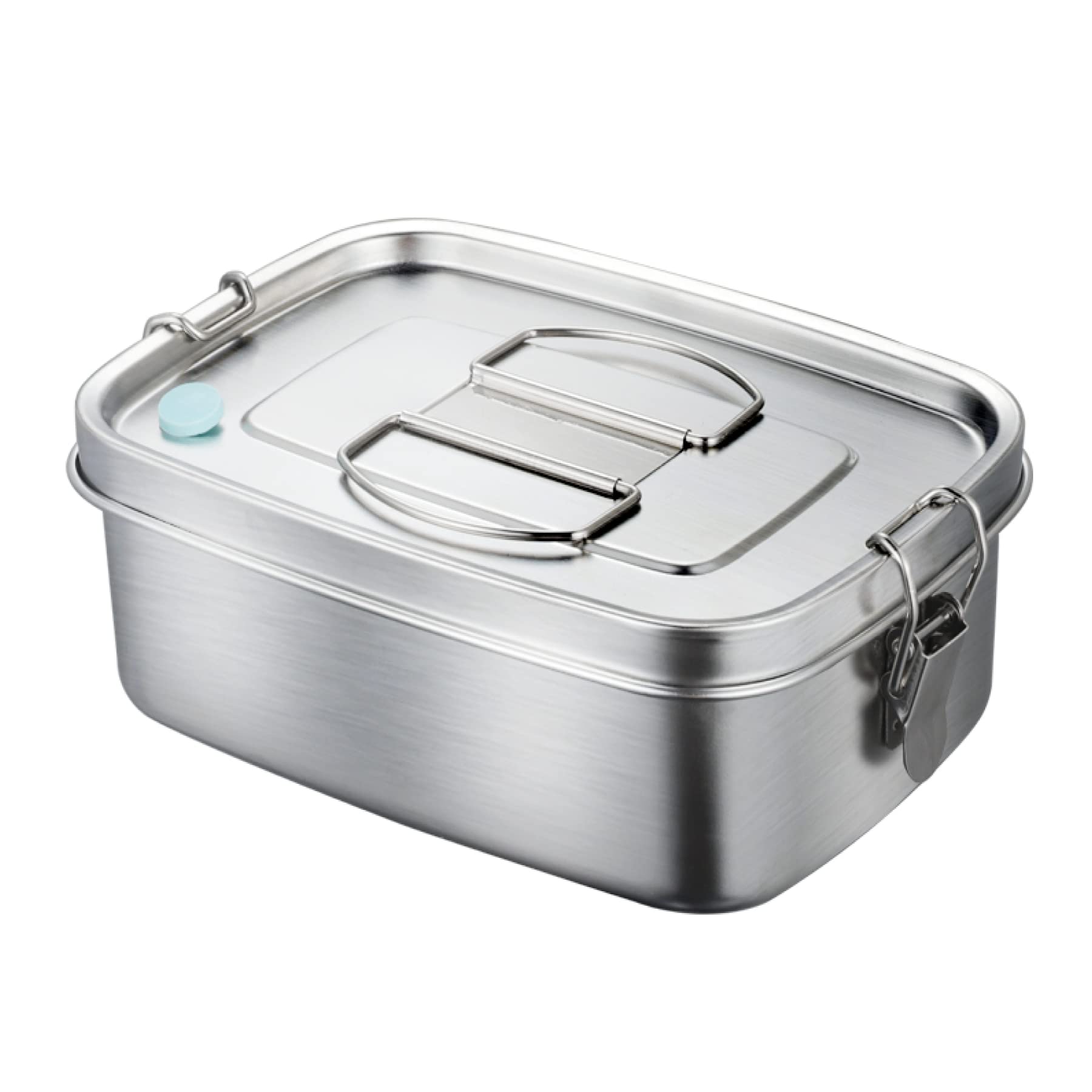 SUBRON Stainless Steel Bento Box with Removable Divider, 1100ML 2 Compartment Metal Lunch Box 100% Leak Proof Food Containers with Secure Locks, Fits in Lunch Bag & Backpack