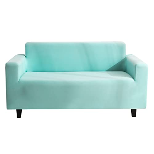 IMYOGI High Stretch Sofa Covers 1 2 3 4 Seater Sofa Cover Solid Color Stretch Sofa Slipcovers Stylish Machine Washable Anti Slip Furniture Protector for Living Room -blue-1-4 Seater(235-300cm)