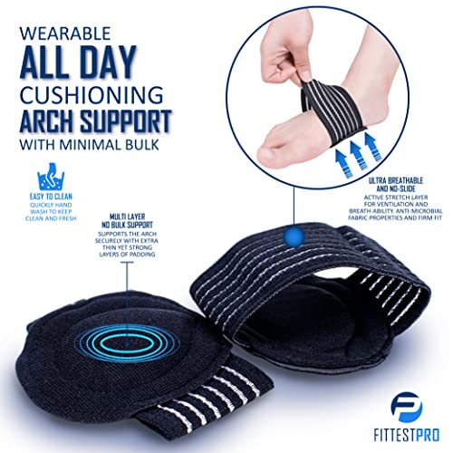 Plantar Fasciitis Foot Pain Relief 14-Piece Kit – Premium Planter Fasciitis Support, Gel Heel Spur & Therapy Wraps, Compression Socks, Foot Sleeves, Arch Supports, Heel Cushion Inserts & Heel Grips