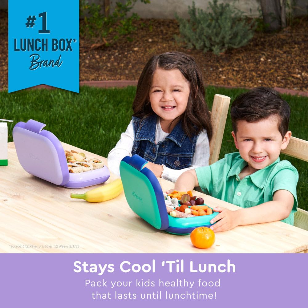 Bentgo® Kids Chill Lunch Box With Kids Reusable Plastic Utensils (Purple)