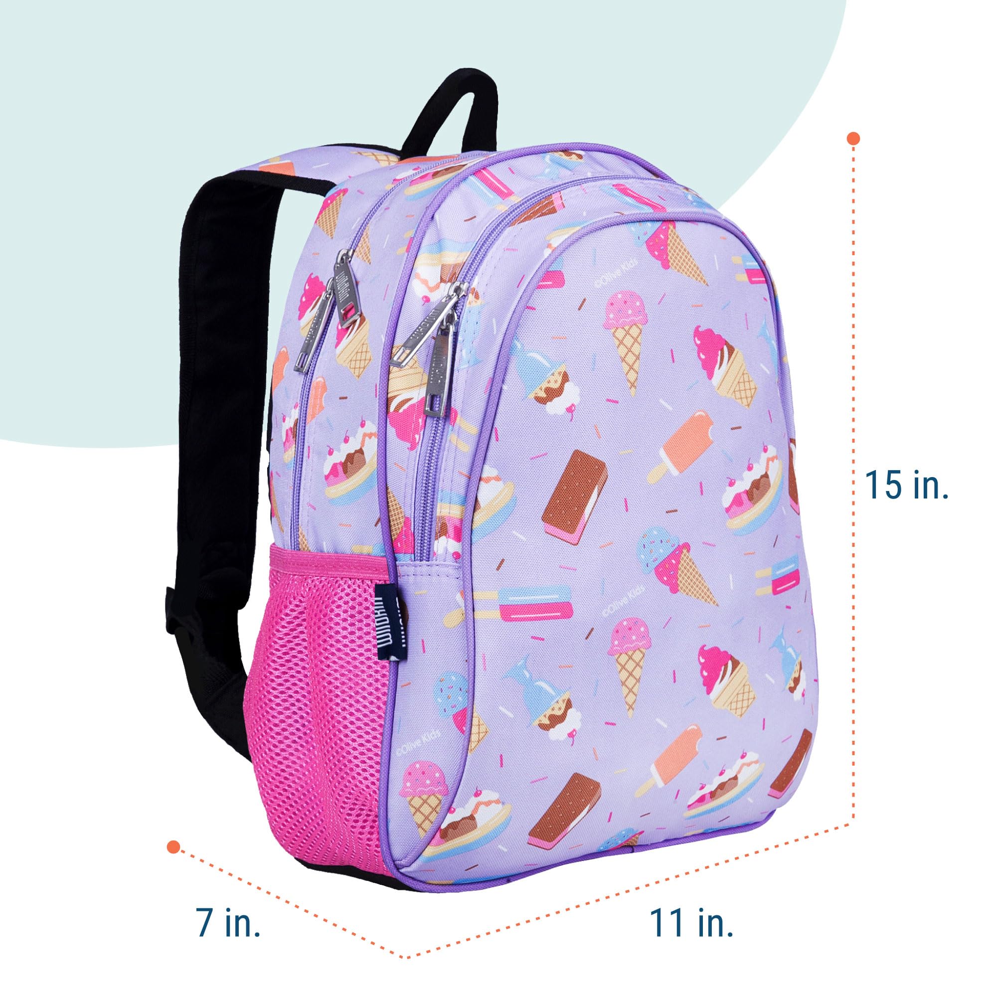 Wildkin 15-Inch Kids Backpack for Boys & Girls, Perfect for Early Elementary Daycare School Travel, Features Padded Back & Adjustable Strap (Sweet Dreams)