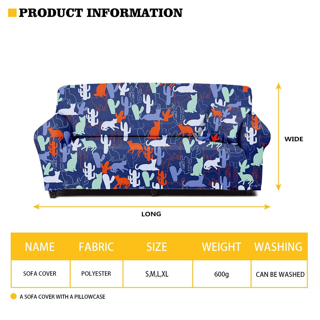 UNICEU Ocean Tropical Fish Dolphin Print Cover for Sofa 1 2 3 4 Seats Stretch Sofa Slipcover Couch Covers Living Room Blue