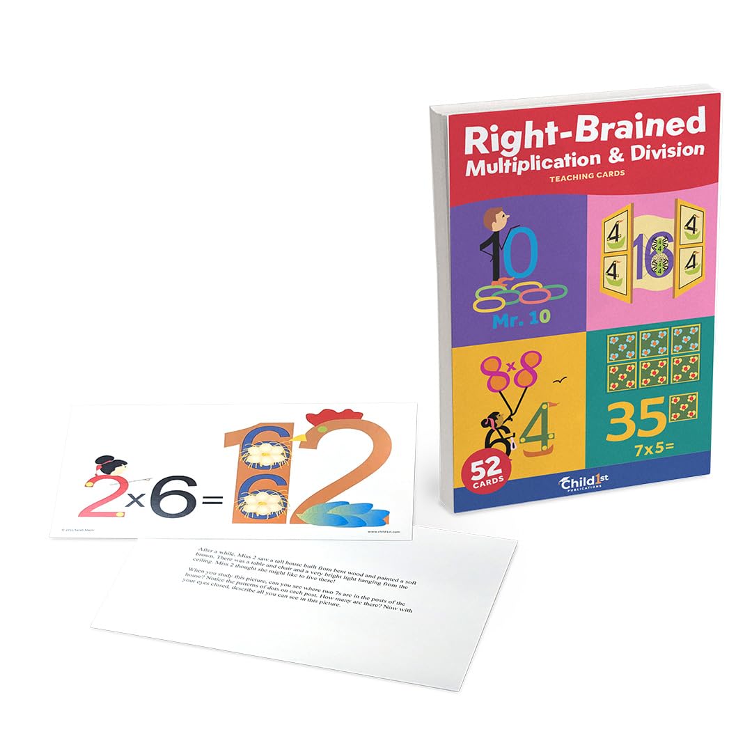 Right-Brained Multiplication & Division Book and Cards