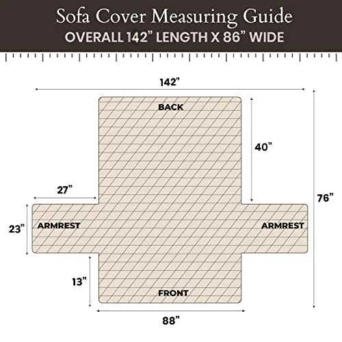 VANELUX Reversible Washable Sofa Slipcover Soft Quilted Water Resistant Couch Cover with Non Slip Foam and Elastic Straps Protector for Pets, Cats, Dogs, Kids(Blue/Light Blue, 4 Seater Sofa 88")