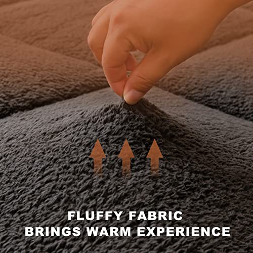 MAXYOYO Japanese Queen Size Futon Mattress, Upgraded Ultra Soft Fluffy Trifold Mattress, Dark Grey