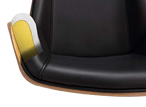 Mobília de escritório de Couro da Micro fibra da cadeira do computador do escritório do Giro de bentwood para a casa poltrona de Couro da tarefa da conferência-A