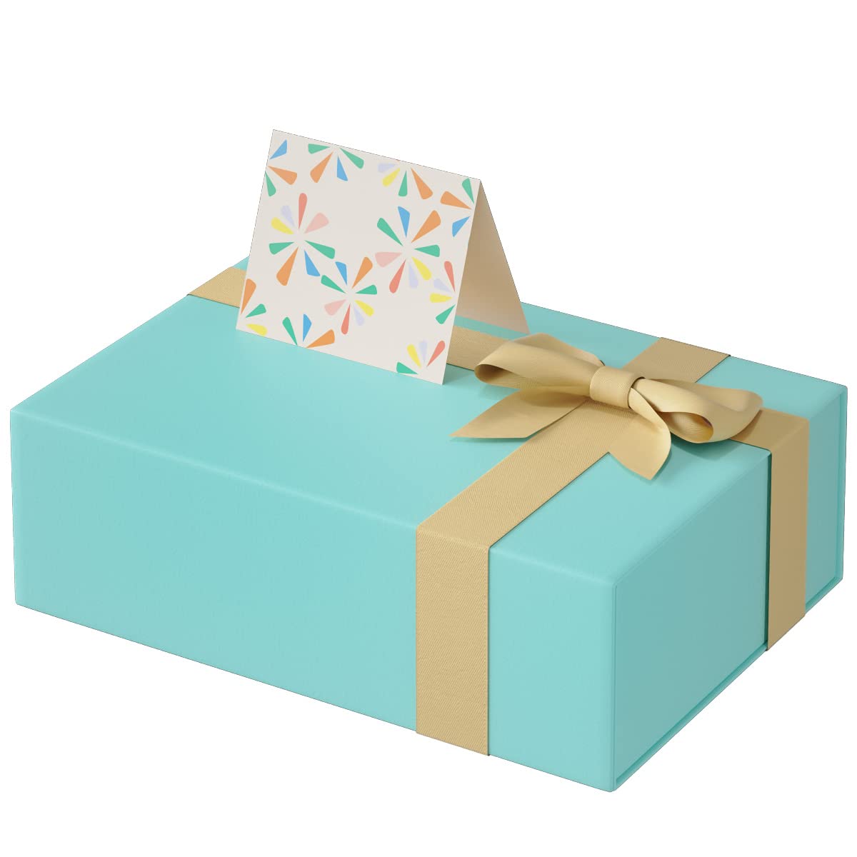 Gift Box 11x7.5x3.5 Inches,Sky Blue Gift Boxes with Magnetic Lid,Christmas Gift Box Contains Card, Ribbon, Shredded Paper Filler Gift Box for Gift Packaging,Christmas Birthdays Gift Packaging