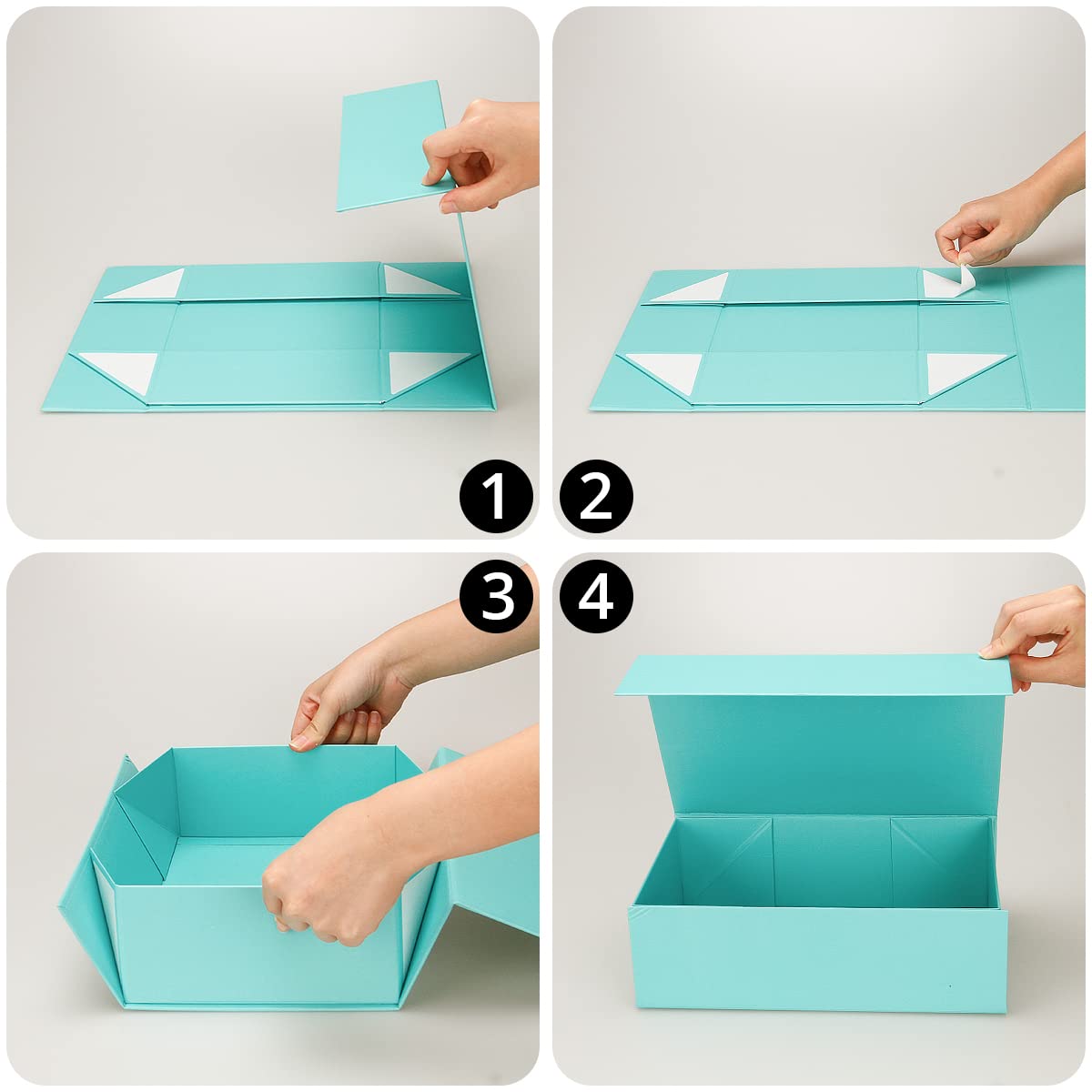 Gift Box 11x7.5x3.5 Inches,Sky Blue Gift Boxes with Magnetic Lid,Christmas Gift Box Contains Card, Ribbon, Shredded Paper Filler Gift Box for Gift Packaging,Christmas Birthdays Gift Packaging