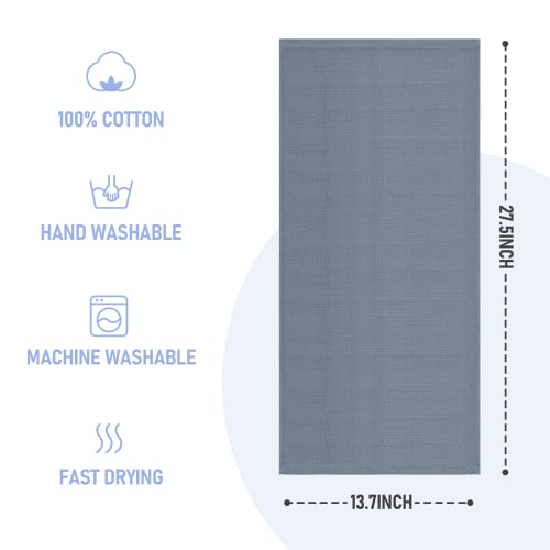 LXMOJITU 4Pack Cotton Gym Towel(13.7" x 27.5"), Yoga Sports Towel, Cool Waffle Pattern Towel for Neck and Face, Soft Breathable Absorbent Towel for Golf, Gym, Camping, Running, Workout, Kitchen