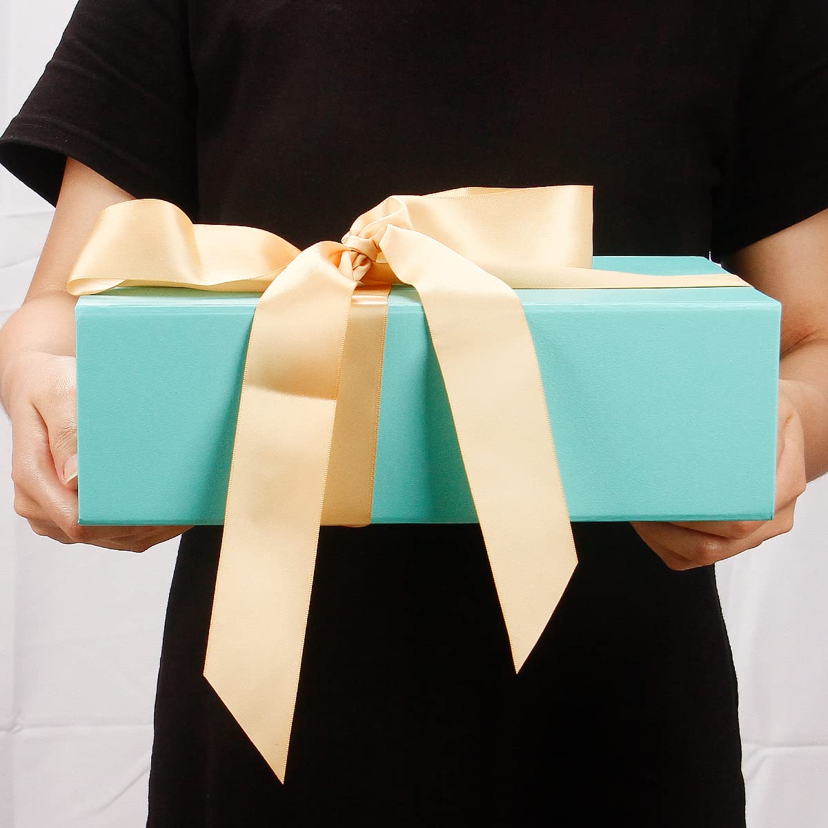 Gift Box 11x7.5x3.5 Inches,Sky Blue Gift Boxes with Magnetic Lid,Christmas Gift Box Contains Card, Ribbon, Shredded Paper Filler Gift Box for Gift Packaging,Christmas Birthdays Gift Packaging