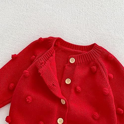 Unisex Baby Sweatshirt Waffle Knit Baby Clothes Warm Solid Color Long Sleeve Fall Winter Clothes Reindeer Shirt