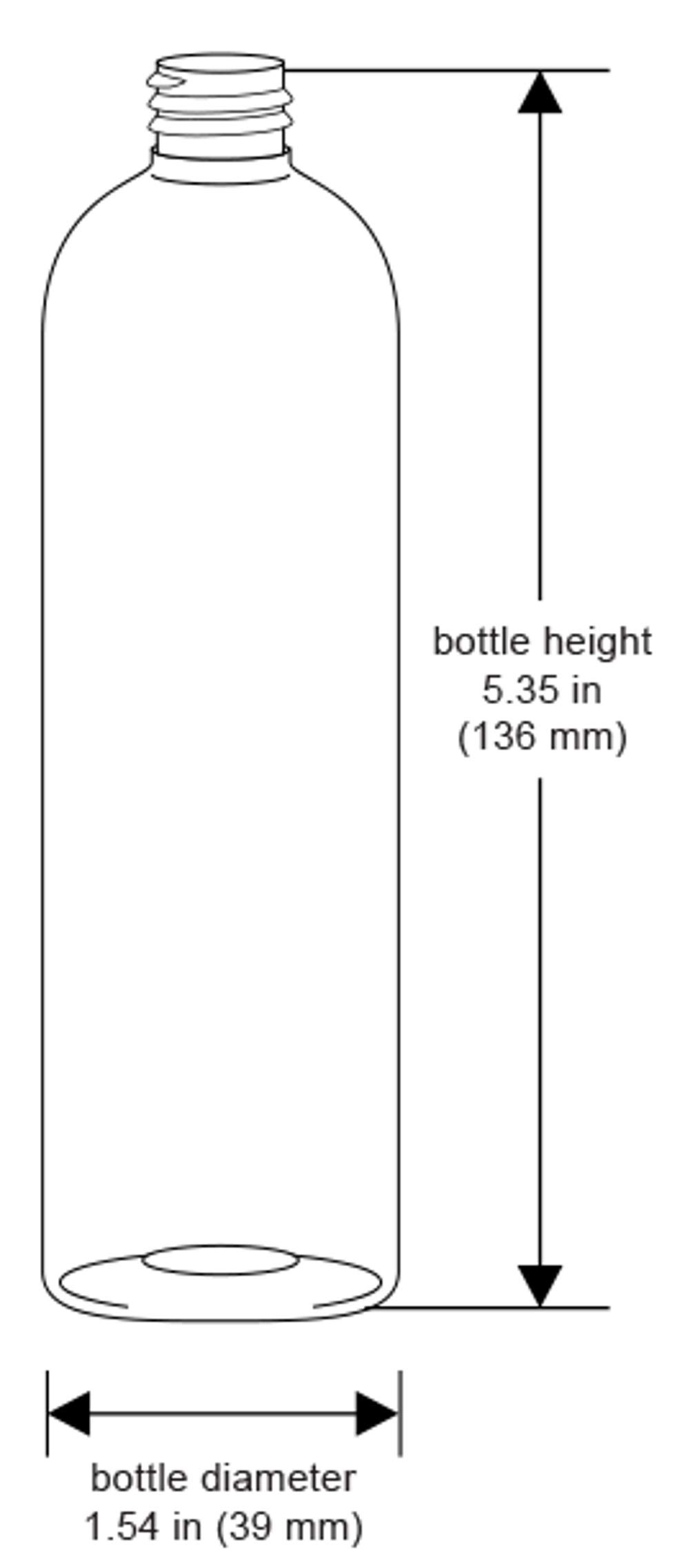 Premium Essential Oil 4 Ounce Cosmo Round Bottles, PET Plastic Empty Refillable BPA-Free, with Ribbed White Flip Spout Caps (Pack of 12) (Clear)