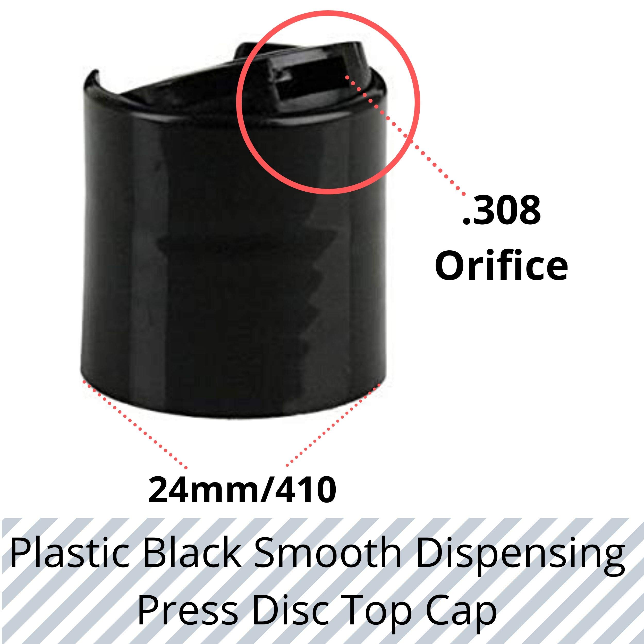 kelkaa 4oz HDPE Durable Squeezable Plastic Bottles with Black Press Disc Top Cap Natural Clear Container for Any Liquid Products, Multi-Purpose Empty Refillable Bottles (Pack of 10)