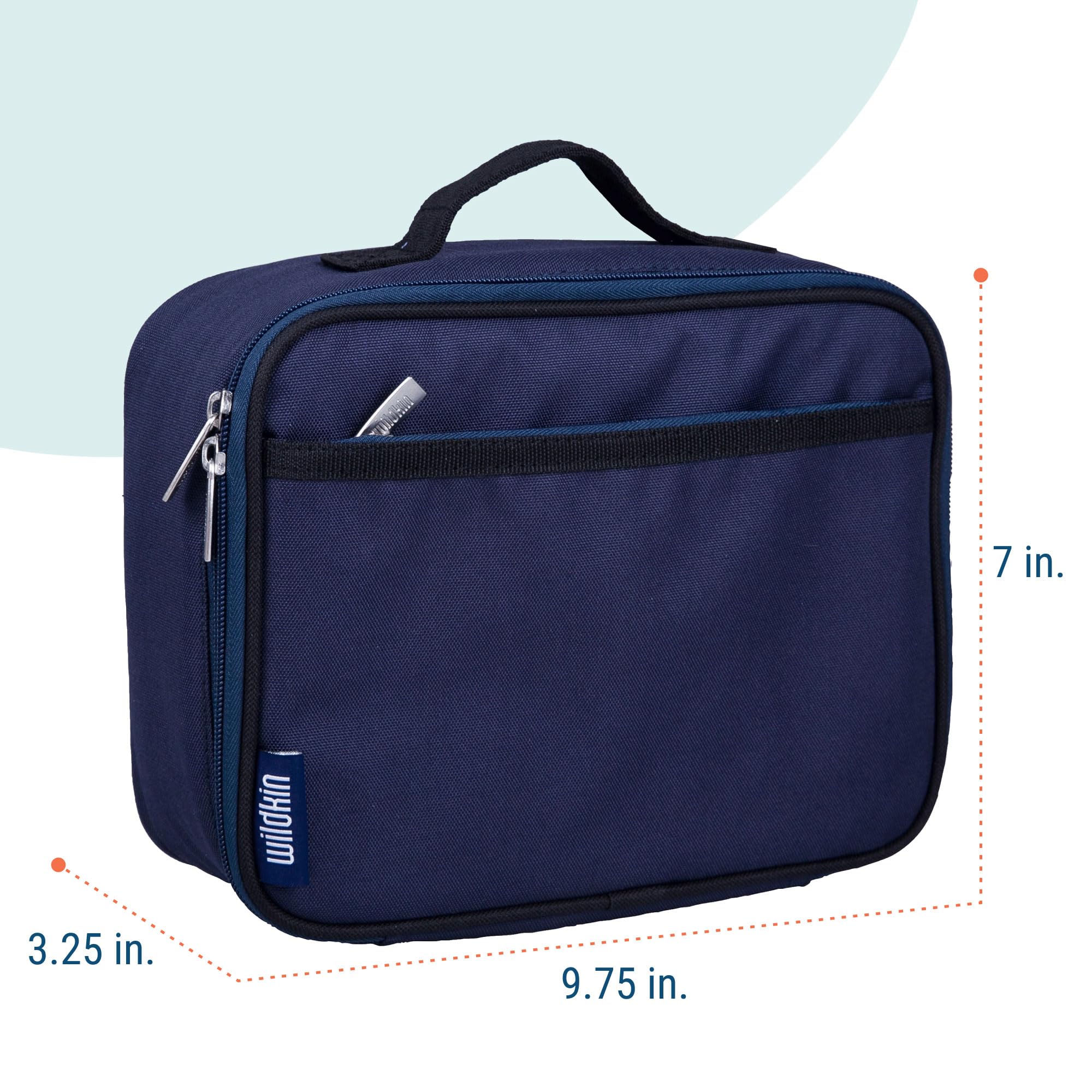 Wildkin Kids Insulated Lunch Box – Durable and Reusable for School & Travel - Whale Blue