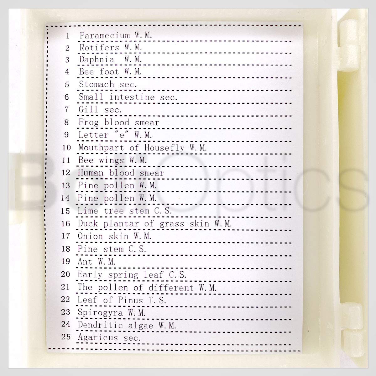 BoliOptics 25 Prepared Microscope Slides General Biology Specimen Set Plant Animal Human Anatomy Cells for Students Hobbyists Beginners Kids Homeschool, SL39901006