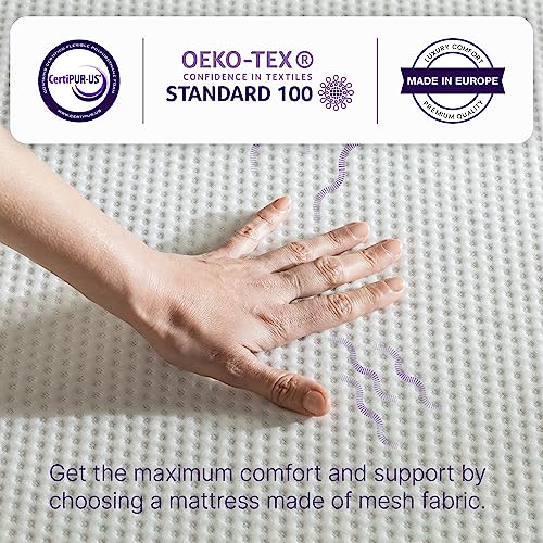 NapQueen Queen Mattress, 6 Inch Charcoal Memory Foam Mattress, Queen Bed Mattress in a Box, CertiPUR-US Certified, Medium Firm, Breathable Soft Fabric Cover