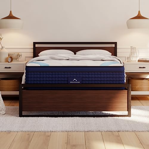 DreamCloud Premier 14" Queen Mattress - Luxury Hybrid Memory Foam - 365 Night Trial - 7 Premium Pressure-Relieving Layers - Forever Warranty - CertiPUR-US Certified