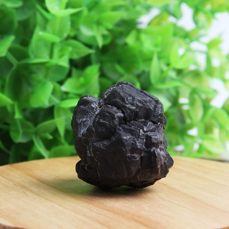 Acxico 2Pcs 30-50g Natural Egypt Black Diamond Quartz Crystal Specimen Raw Stone Decorate