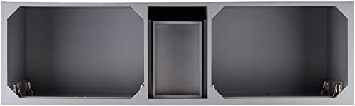 Signature Hardware 953527-72-RUMB-0 Quen 72" Free Standing Double Vanity Set with Wood Cabinet, Vanity Top and Rectangular Undermount Vitreous China Sink
