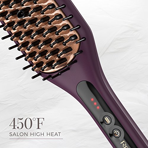 Remington Pro 2-In-1 Heated Straightening Brush with Thermaluxe Advanced Thermal Technology, Purple, CB7480SA