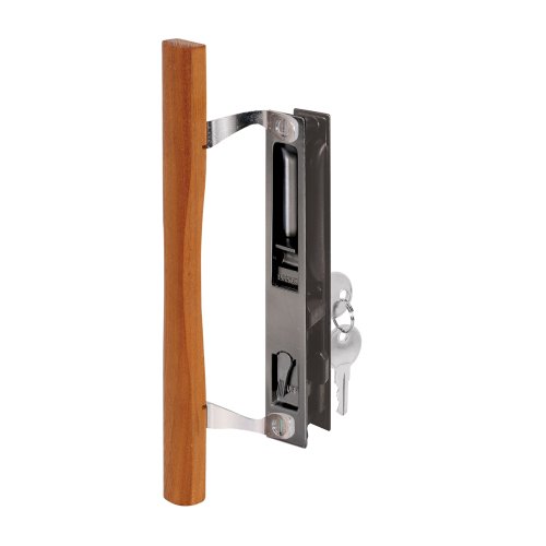PRIME-LINE C 1032 Keyed Sliding Glass Door Handle Set β Replace Old or Damaged Door Handles Quickly and Easily & Slide-Co 14504 Sliding Door Keeper, 1/2 inch, Chrome Plated Diecast