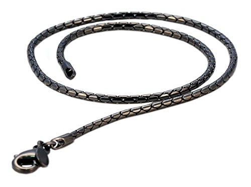 BICO 'Snake' 16 inch Black Chain Necklace (F100 Black 16in)