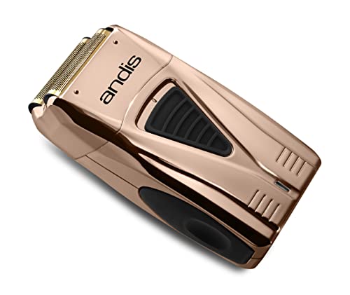 Andis 17220 Pro Foil Lithium Plus Titanium Foil Shaver, Cord/Cordless - Professional Turbocharged Foil Cordless Men’s Shaver with USB Charger - Copper
