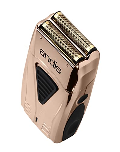 Andis 17220 Pro Foil Lithium Plus Titanium Foil Shaver, Cord/Cordless - Professional Turbocharged Foil Cordless Men’s Shaver with USB Charger - Copper